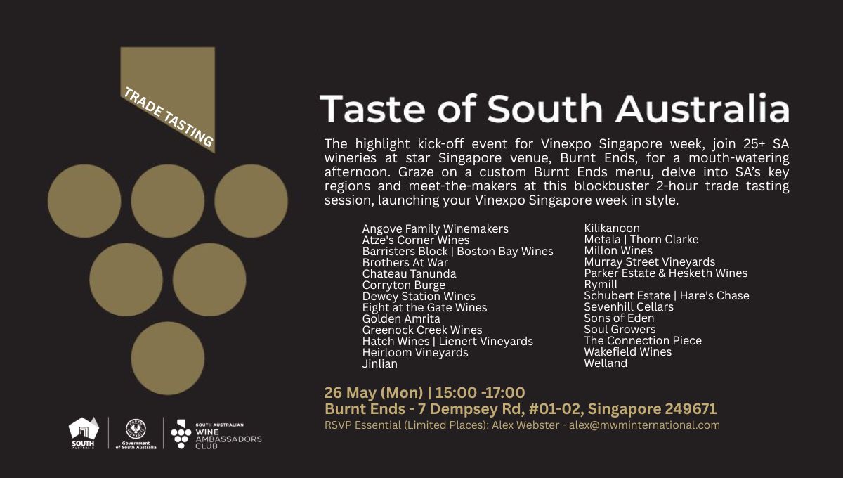 Taste of South Australia @ Burnt Ends - Meiburg Wine Media